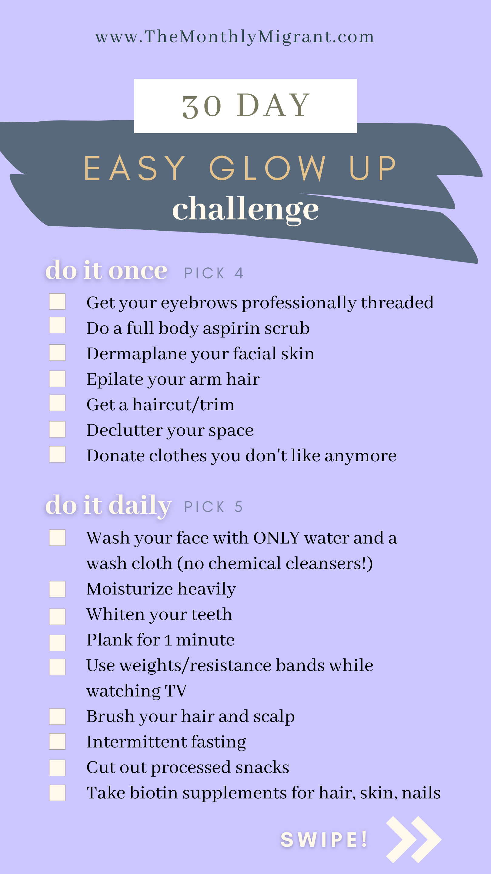 The 30-Day Glow Up Challenge You Needed for 2022 (Easy!) - The Monthly ...